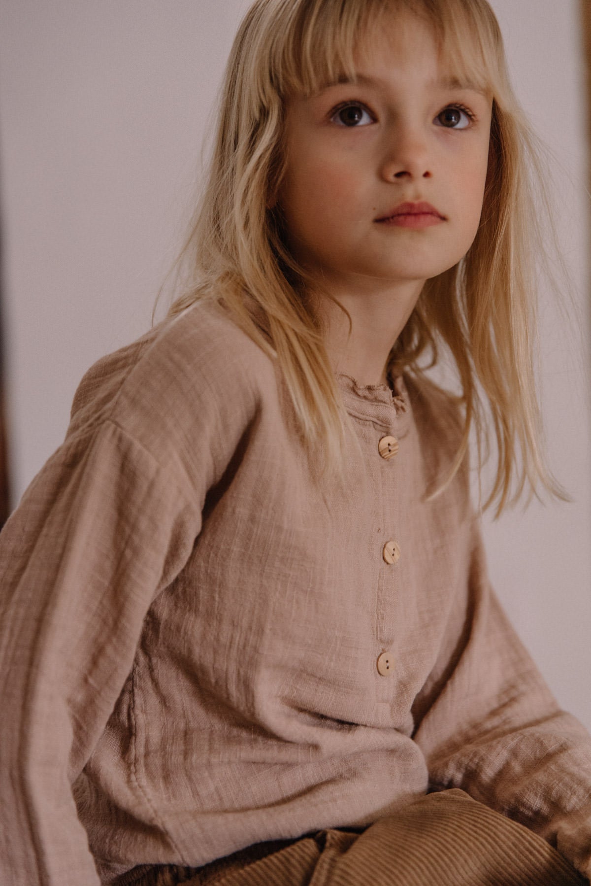 Blouse Bébé en Coton Bio - Studio Bohème - Blouse Olympe Rose Fanée ...