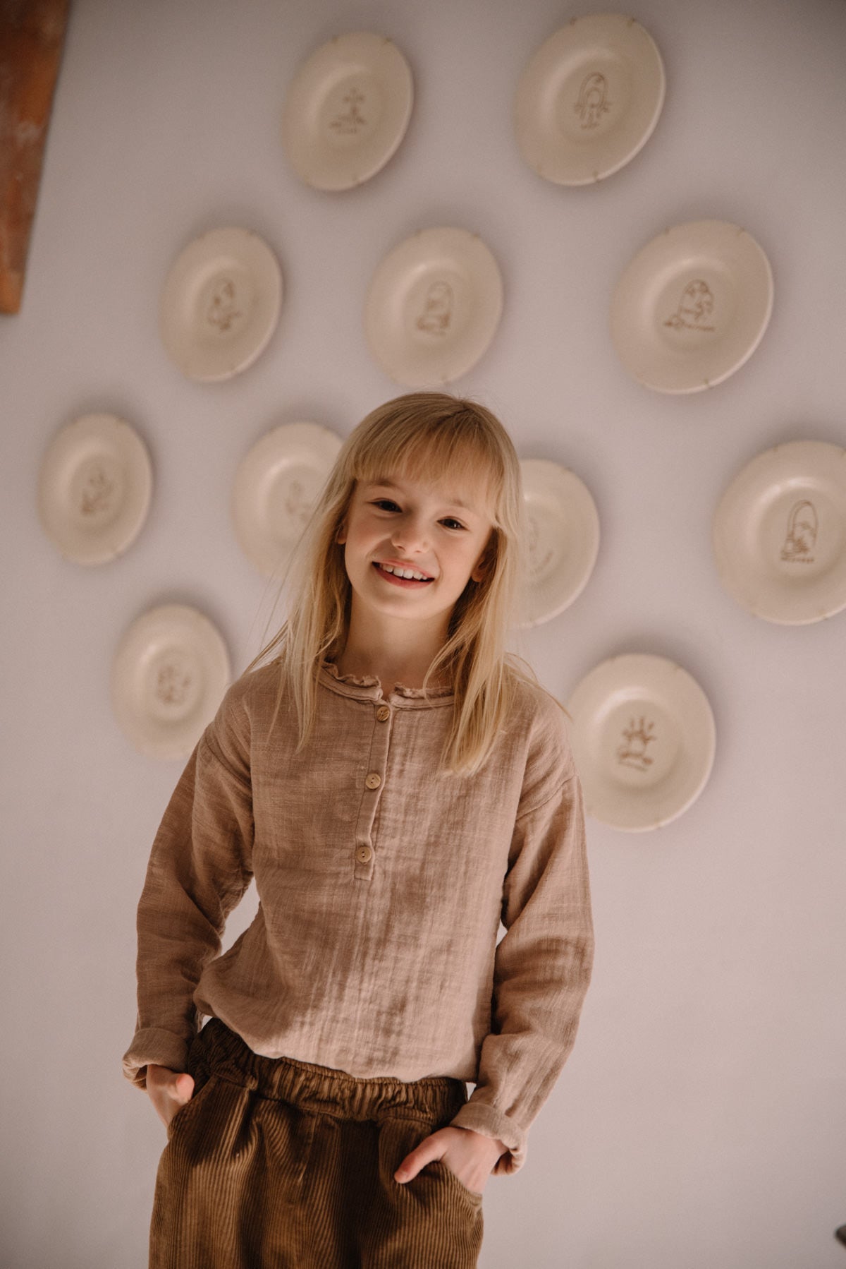 Blouse Bébé en Coton Bio - Studio Bohème - Blouse Olympe Rose Fanée ...